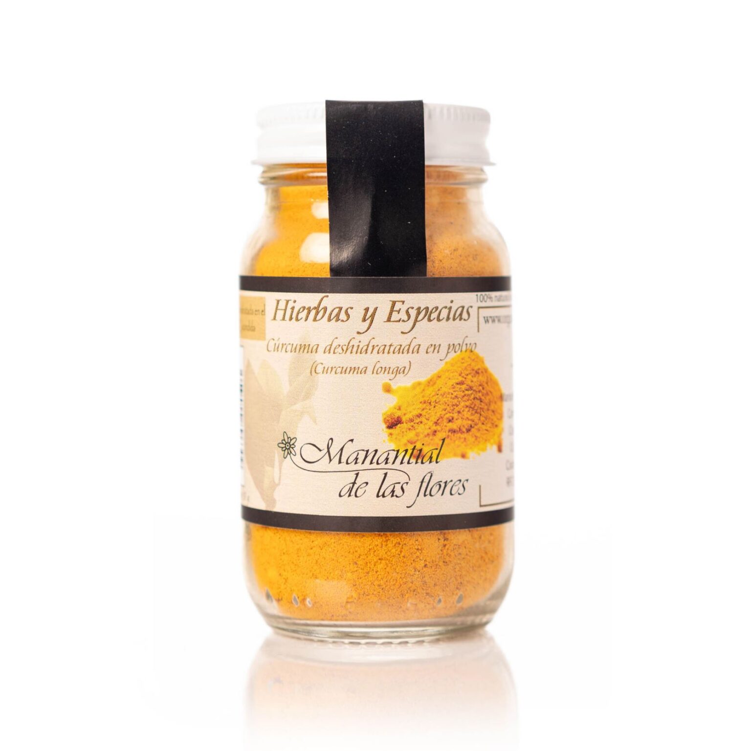 Curcuma deshidratada -Frasco de cristal. 200 g. - Kolibrie